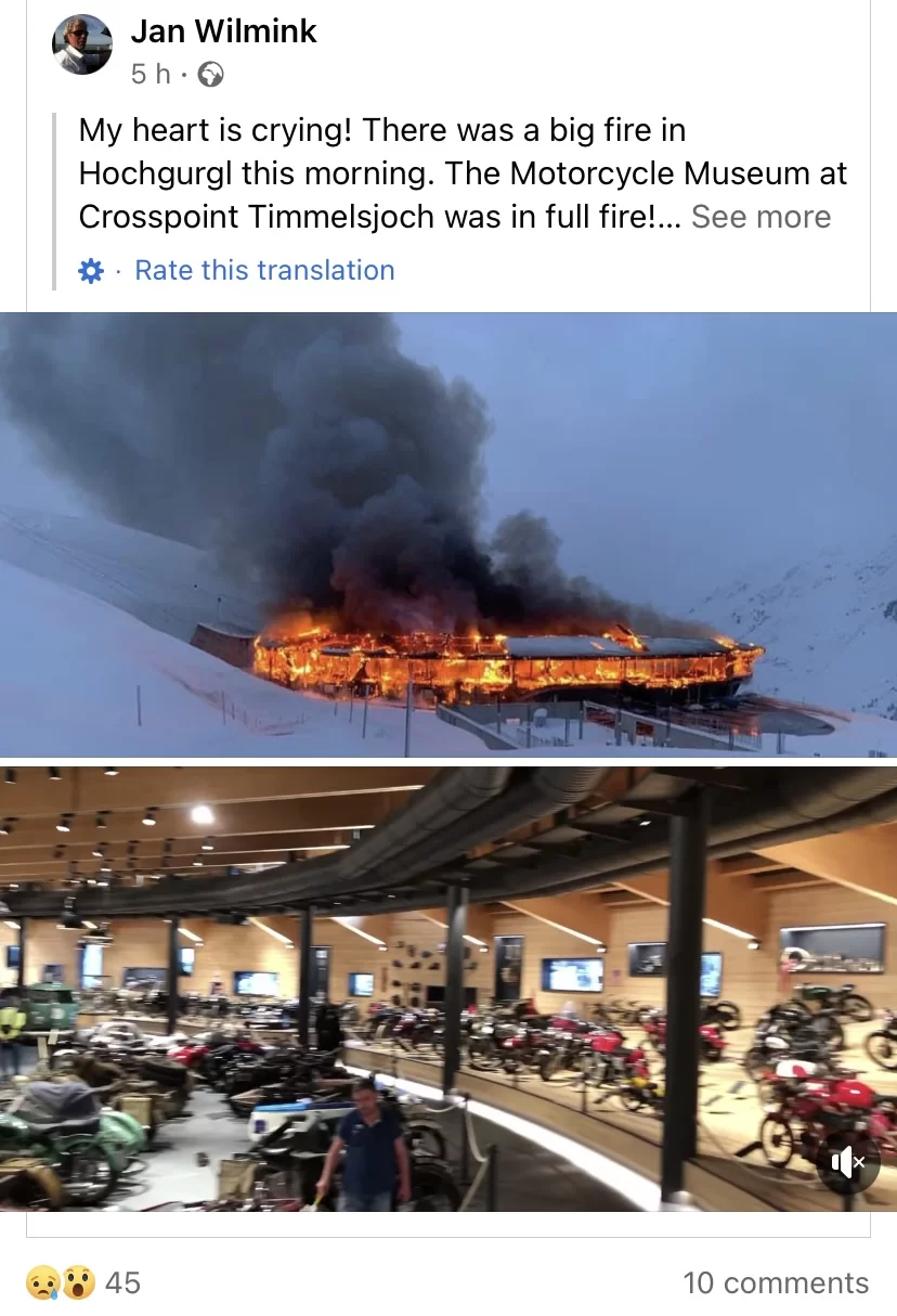 Motorcycle Museum Fire 🙁 | THE Ducati Community Forum