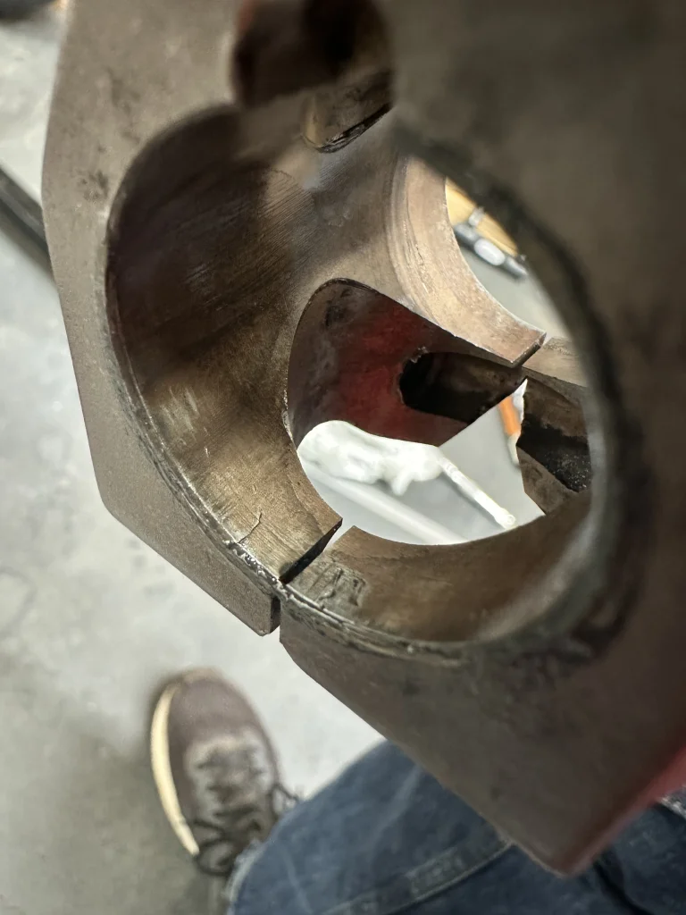 Fork marks/crack on edge of axle surface | THE Ducati Community Forum